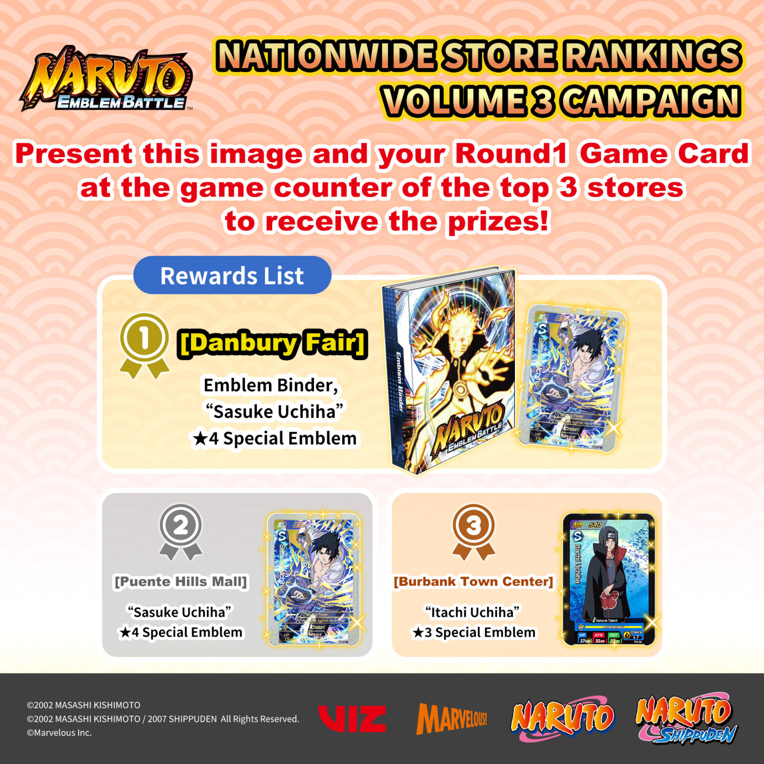 NARUTO Emblem Battle Vol. 3 Nationwide Store Ranking Prizes Now ...